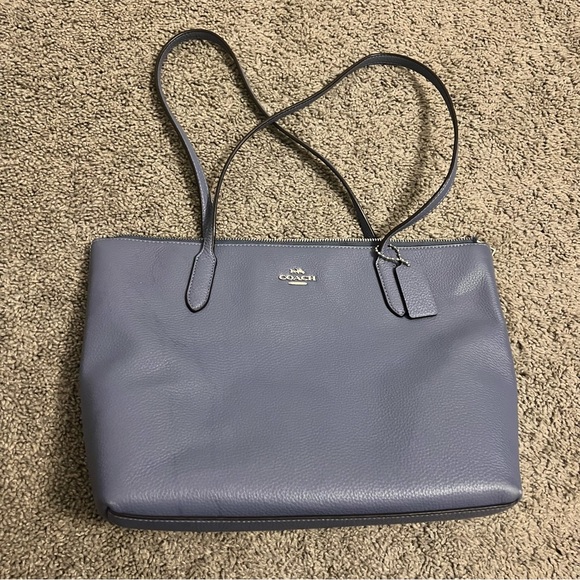 Coach | Bags | Authentic Coach Zip Tote Blue | Poshmark